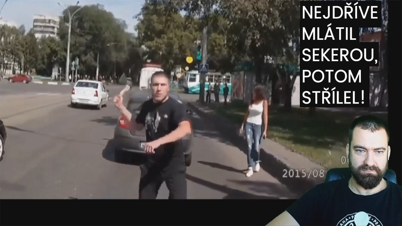 Kvůli hádce za volantem muž nejdříve vytáhl sekeru a poté začal střílet z pistole | Stream